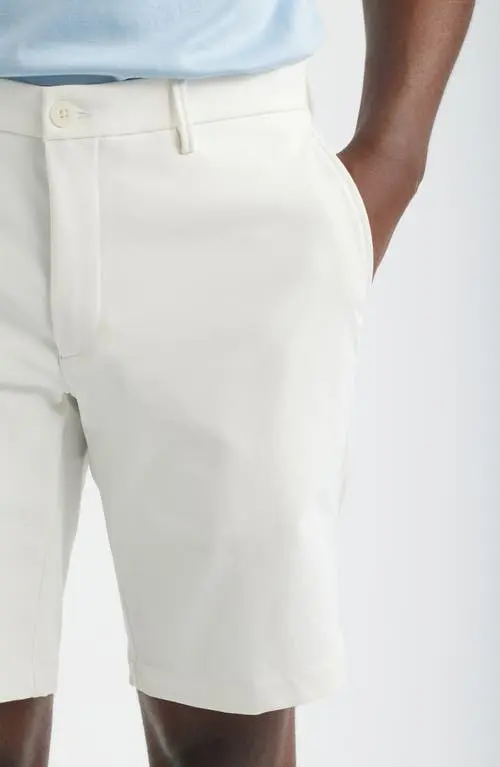 Scott Barber Sonoma Flat-front Travel Shorts - White