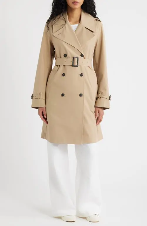 SAVE THE DUCK Talya Water Repellent Trench Coat - Stardust Beige