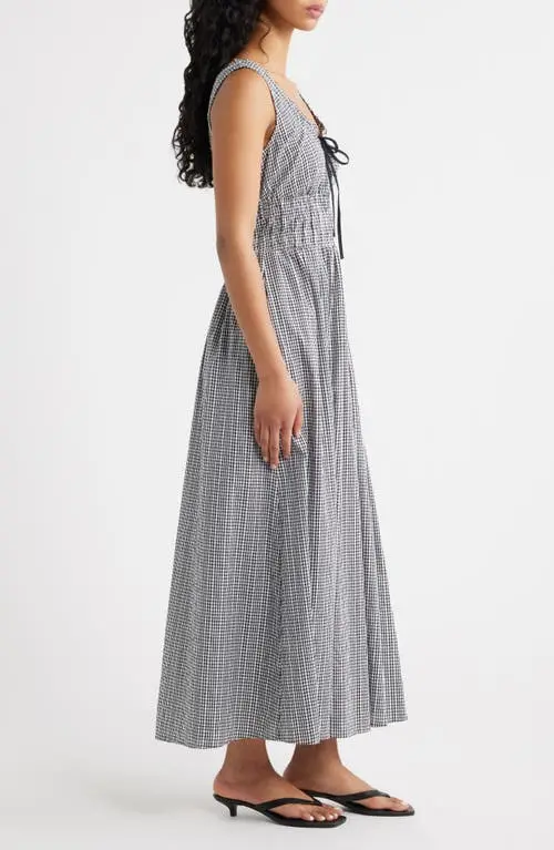 Rails Jordie Gingham Sleeveless Maxi Dress - Black Gingham