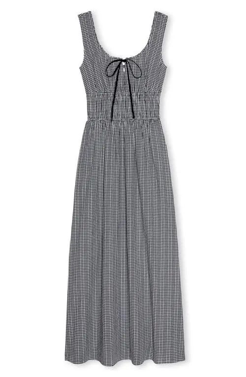 Rails Jordie Gingham Sleeveless Maxi Dress - Black Gingham