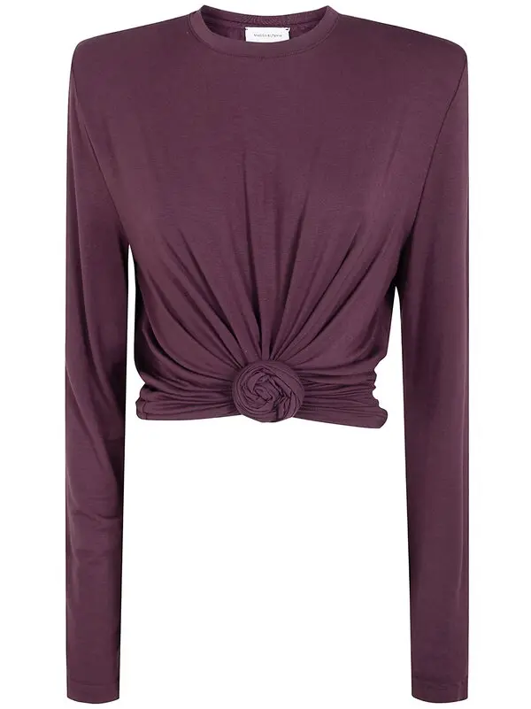 Magda Butrym Twist Long Sleeve Top - Brown