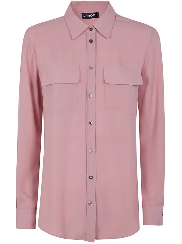 DRHOPE Pockets Shirt - Pink