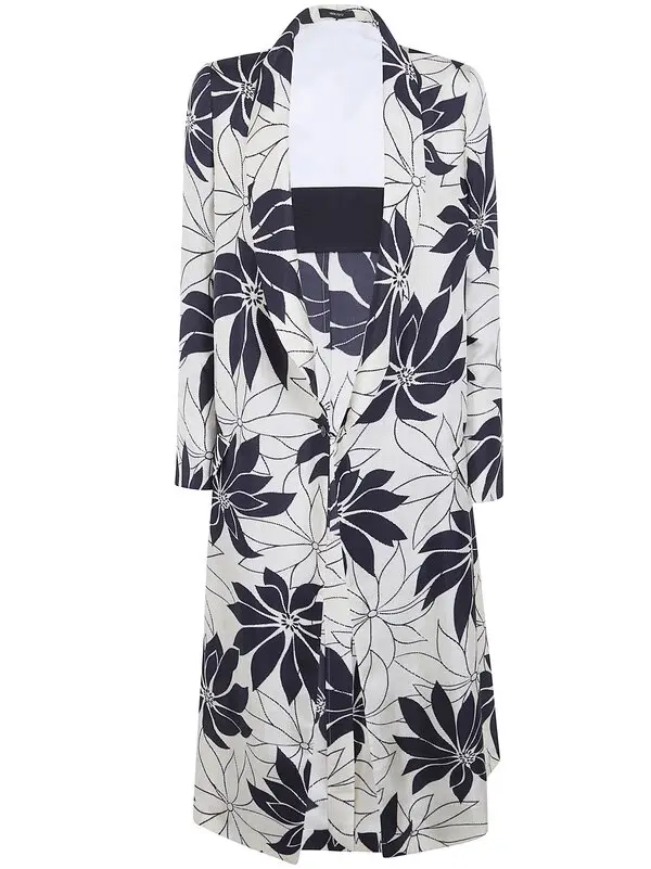 IBRIGU Printed Silk Overcoat