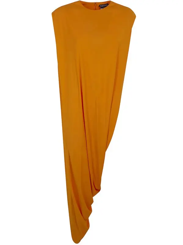 TOM FORD Crepe Jersey Asymmetric Top - Yellow