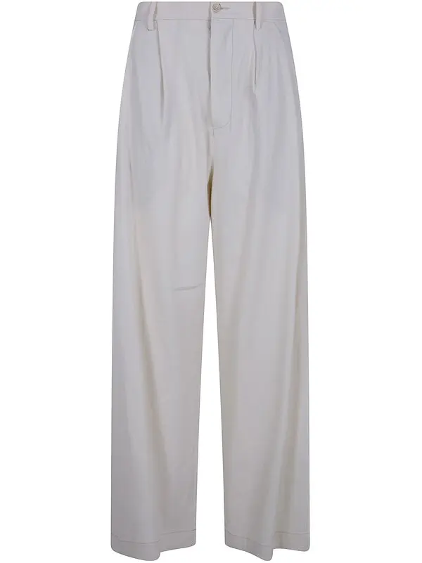 UMA WANG Paella Wide Leg Pants - White
