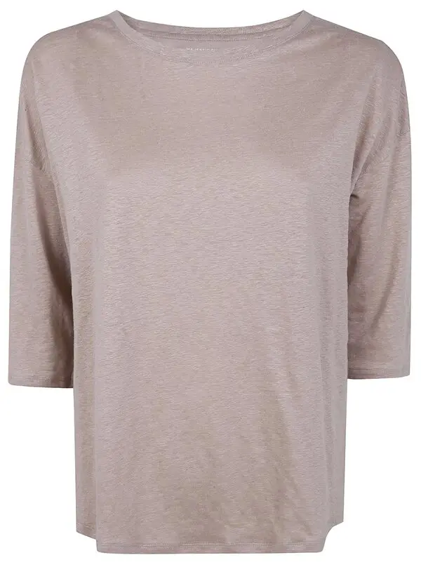 Majestic International Three Quarter Sleeve T-shirt - Brown