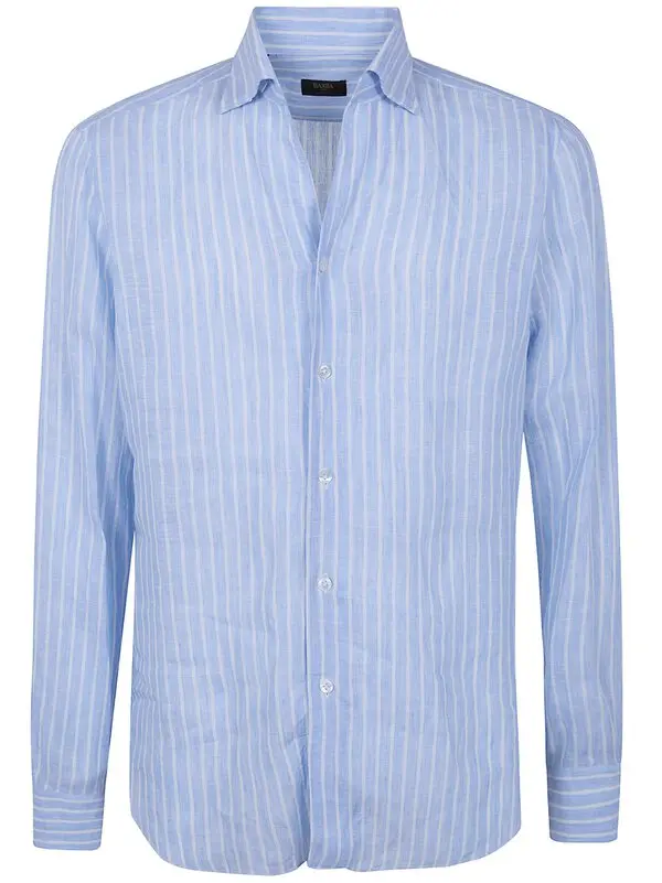 BARBA NAPOLI Classic Linen Stripes Shirt