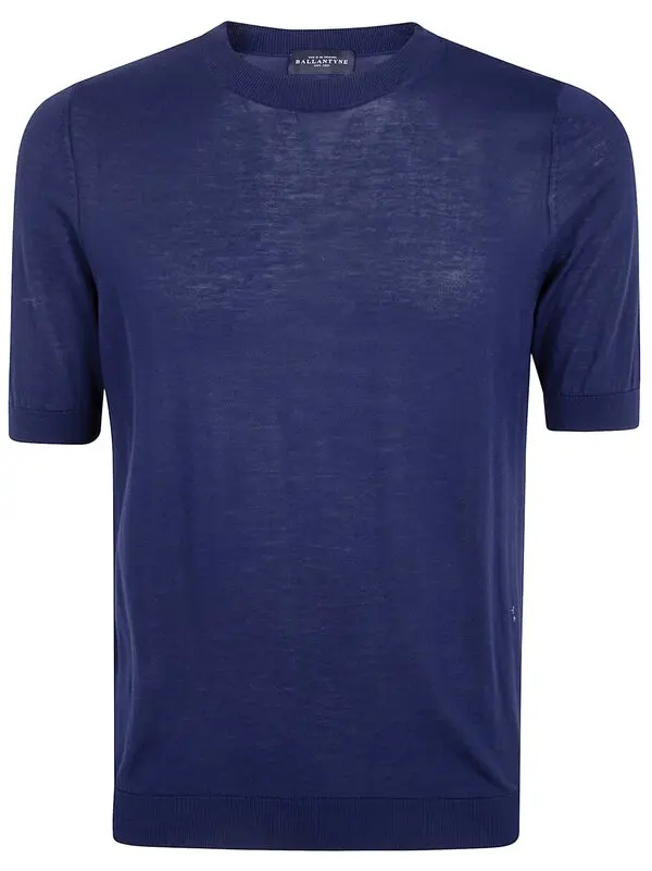 BALLANTYNE Short Sleeve Pullover - Blue