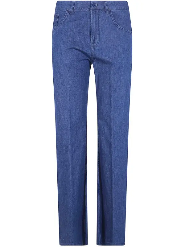 Aspesi Straight Leg Trousers - Blue