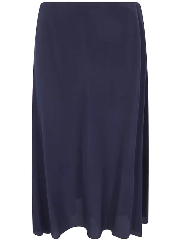 Aspesi Midi Silk Skirt - Blue