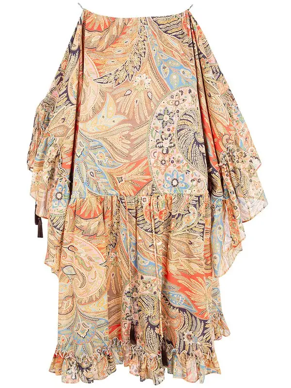 Etro Short Dress With Ruffles And Laces