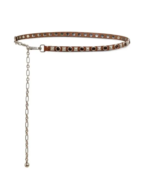 Etro Studded 1.5 Cm Belt - Brown