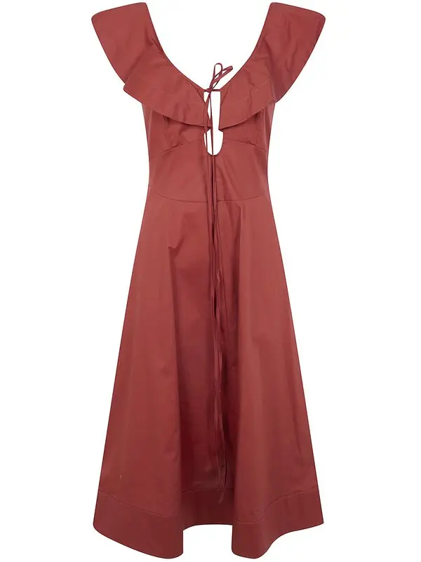 TWINSET Cotton Blend Midi Dress