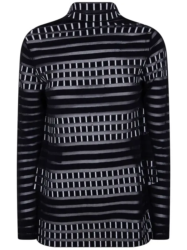 PIERANTONIOGASPARI Asymmetrical Jacquard Pullover - Black