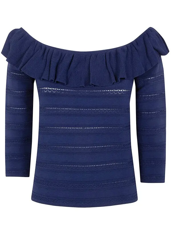 BLUGIRL Viscose Pointelle Sweater