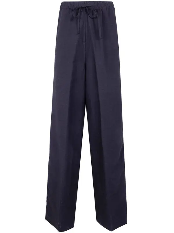 AVIU` Embroidered Viscose Linen Trousers