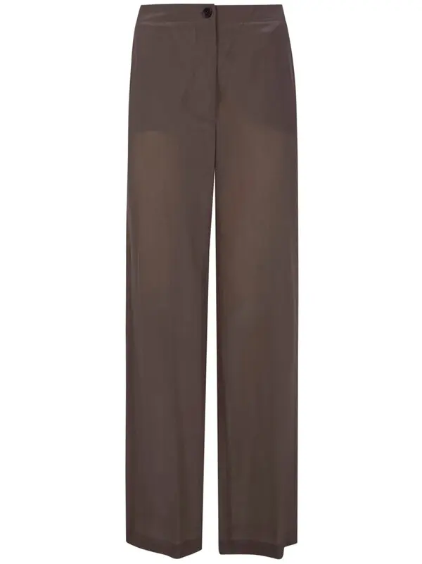 Seventy Mixed Silk Sand Wash Trousers - Brown