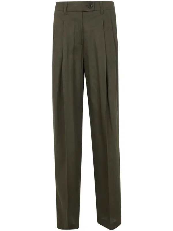 TWINSET Straight Leg Trousers - Green