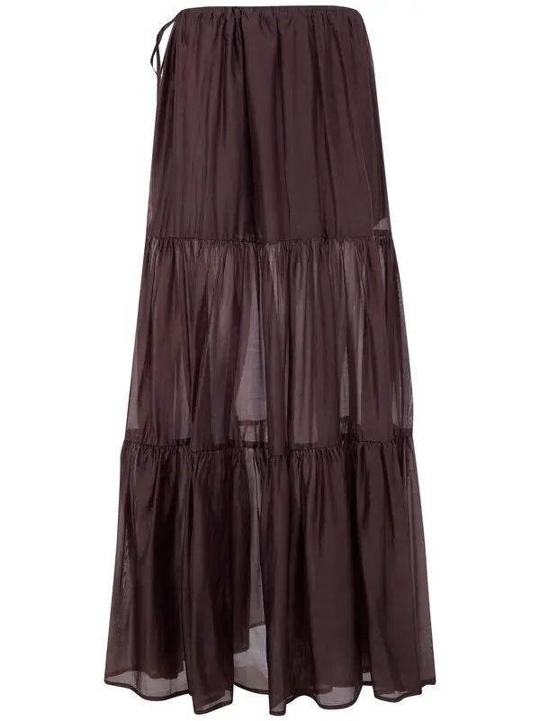 TWINSET Lyocell Blend Skirt - Brown