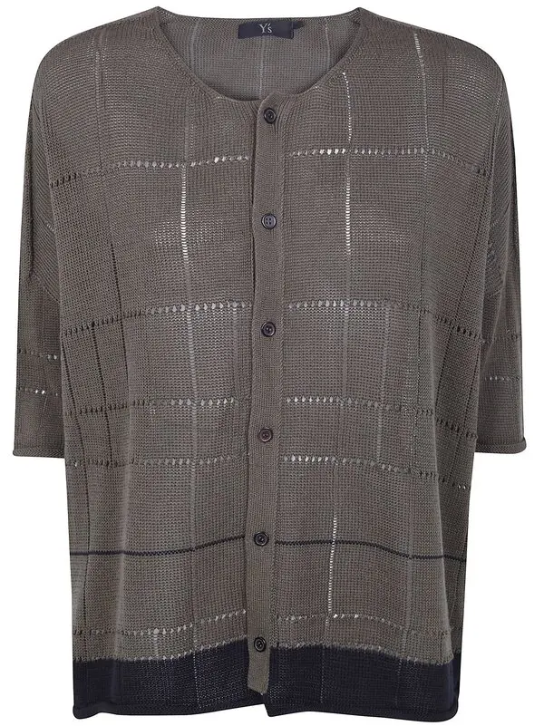 Y`S Drop Shoulder Medium Length Cardigan