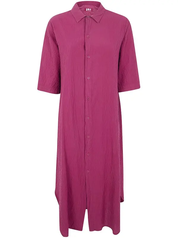 Labo.art Acca Rock Cotton Midi Dress - Pink