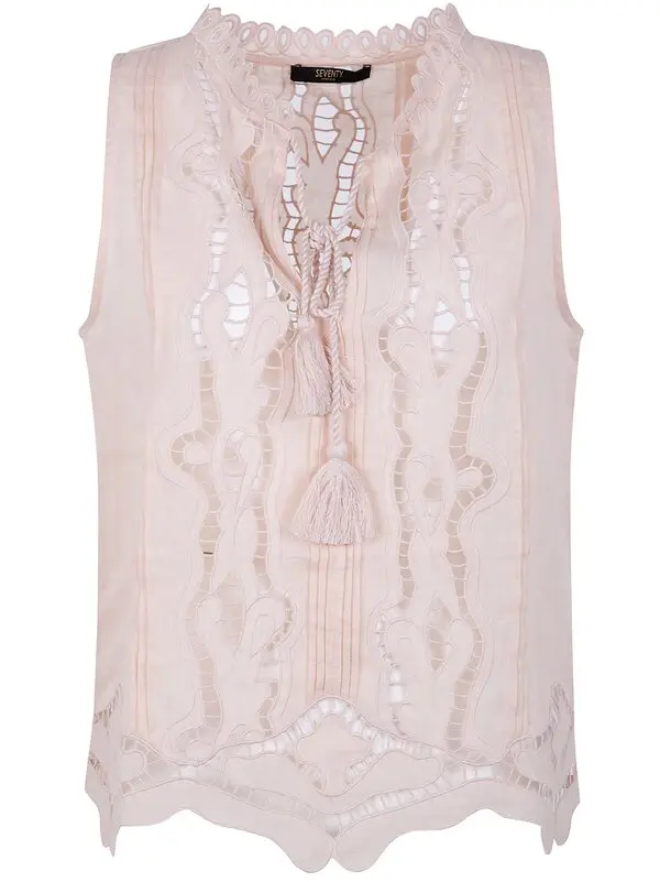 Seventy Embroidered Raimie Top - Pink