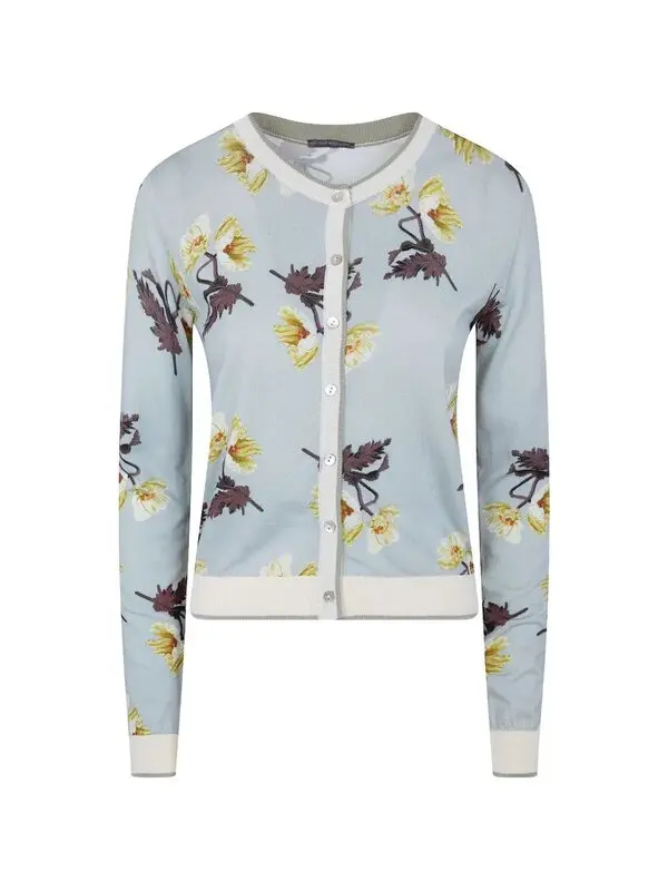 IN BED WITH YOU Corean Neck Floral Cardigan
