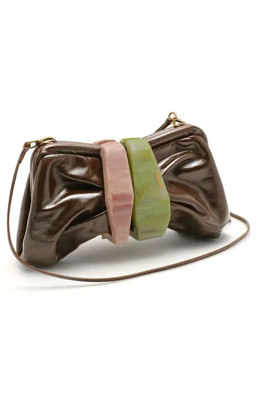 Cult Gaia Julita Leather Frame Clutch