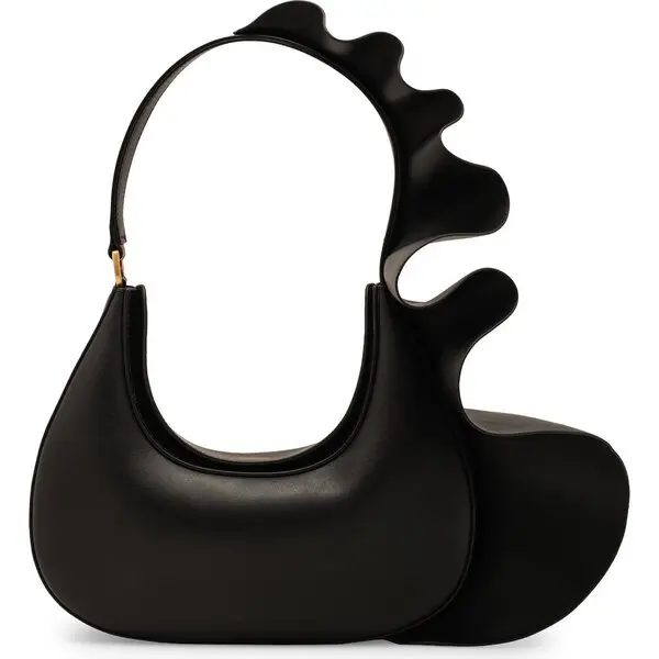 Cult Gaia Zoella Leather Shoulder Bag - Black