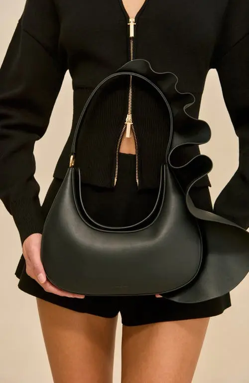 Cult Gaia Zoella Leather Shoulder Bag