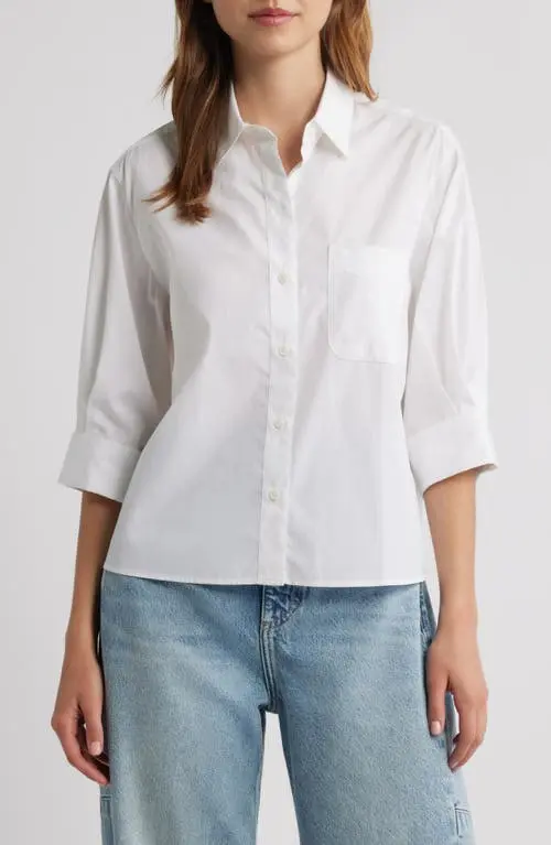 Rag & Bone Lucia Poplin Button-up Shirt - White