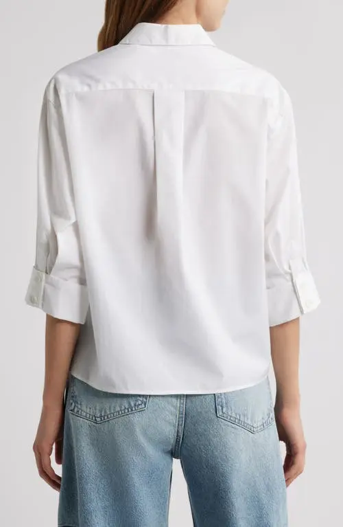 Rag & Bone Lucia Poplin Button-up Shirt - White