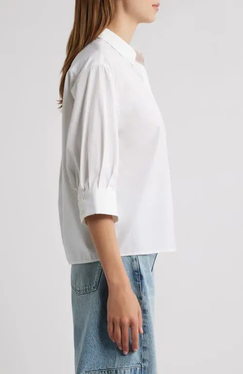 Rag & Bone Lucia Poplin Button-up Shirt - White