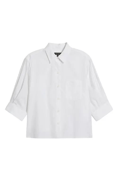 Rag & Bone Lucia Poplin Button-up Shirt - White