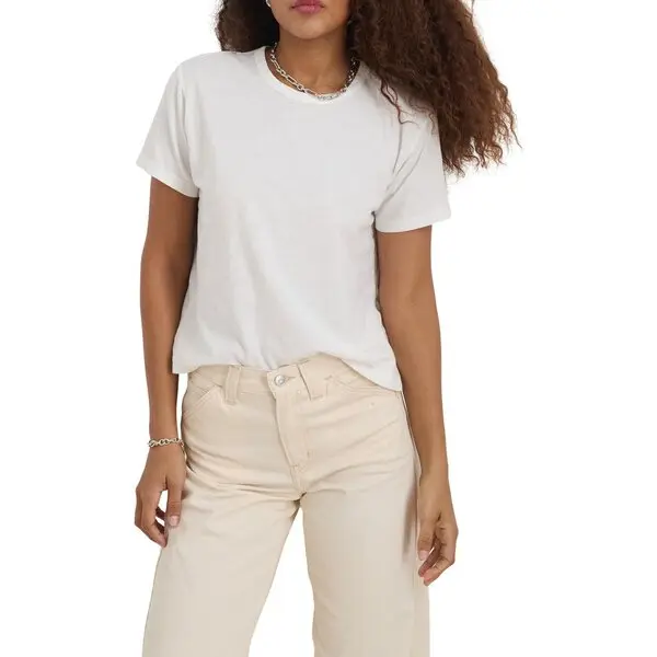 ALEX MILL Garcon Linen Blend T-shirt - White