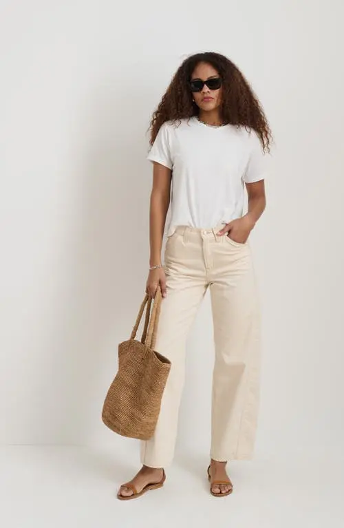 ALEX MILL Garcon Linen Blend T-shirt - White