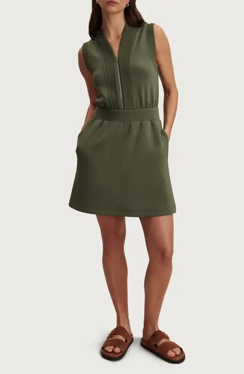 Varley Polyanna Knit Half-zip Dress