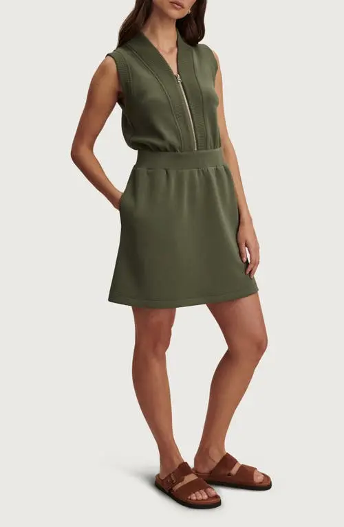 Varley Polyanna Knit Half-zip Dress