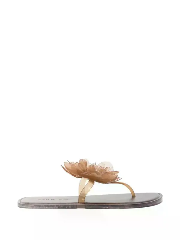 Farm Rio Flower Flat Sandals - Neutrals