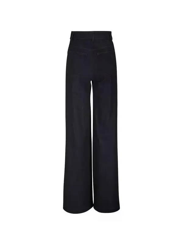 Akris Side Stripe Wide Leg Jeans