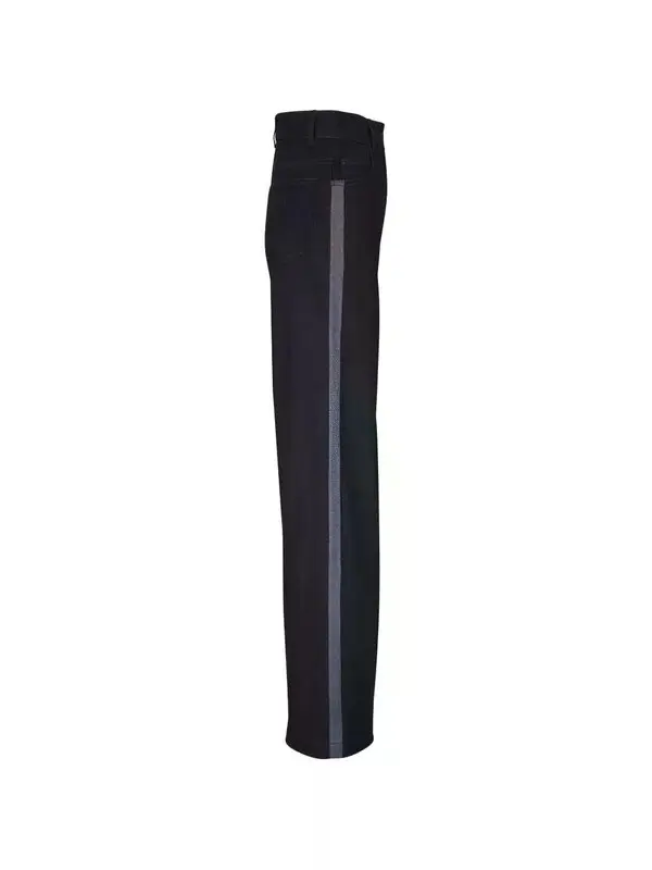 Akris Side Stripe Wide Leg Jeans
