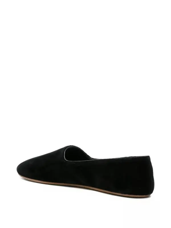 THE ROW Ponti Velvet Slippers - Black