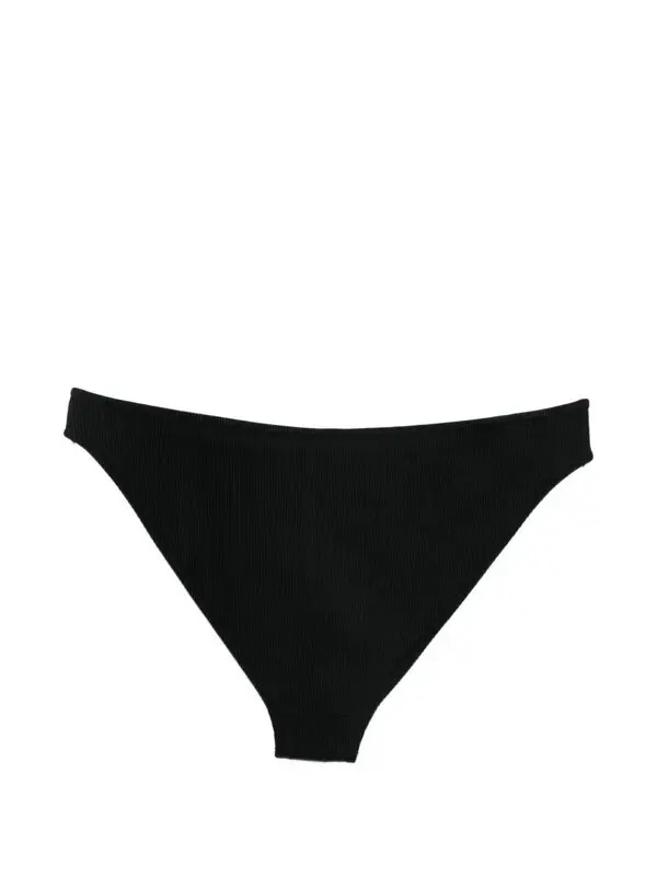 TOTEME Ribbed Button Bikini Bottom - Black