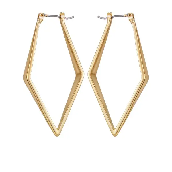 Vince Camuto Goldtone Diamond Shaped Hoop Earrings - Gold Tone