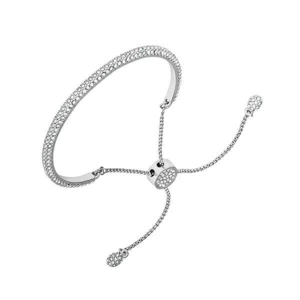 Vince Camuto Silvertone Pave Crystal Slider Bracelet - Silver Tone