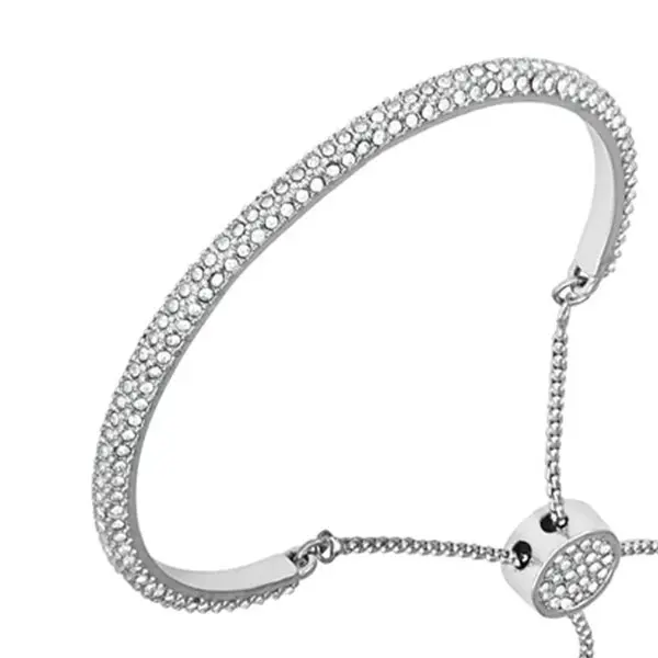 Vince Camuto Silvertone Pave Crystal Slider Bracelet