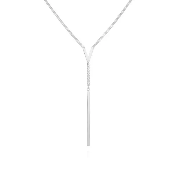 Vince Camuto Lariat Y Necklace - Silver Tone