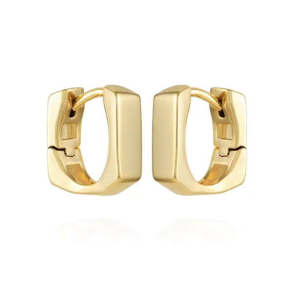 Vince Camuto Rectangle Huggie Hoop Earrings - Gold Tone