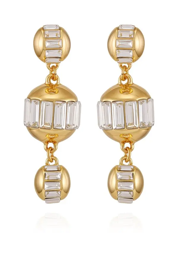 Vince Camuto Goldtone Crystal Sphere Drop Earrings - Gold Tone