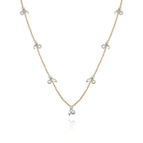 Vince Camuto Gilded Leaf Long Necklace